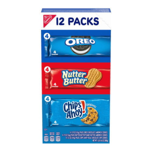 Nabisco Cookie Variety Pack, 12 Snack Packs (4 Cookies Per Pack) - Foodland
