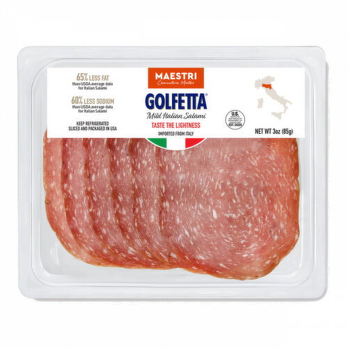 Maestri D`Italia Salame Golfetta Sliced - Foodland
