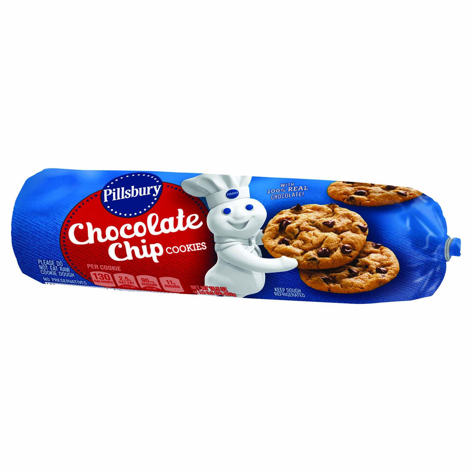 Pillsbury Chocolate Chip Cookie Dough 3 Pack Ready To Bake Cookie